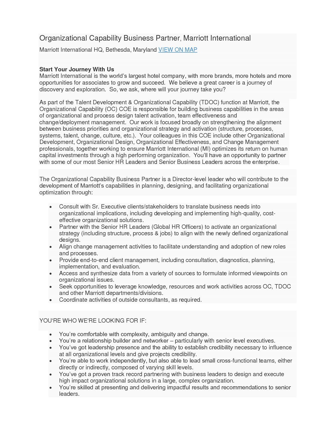Marriott-OD-Job-Description-pdf | Organization Design Forum (ODF)
